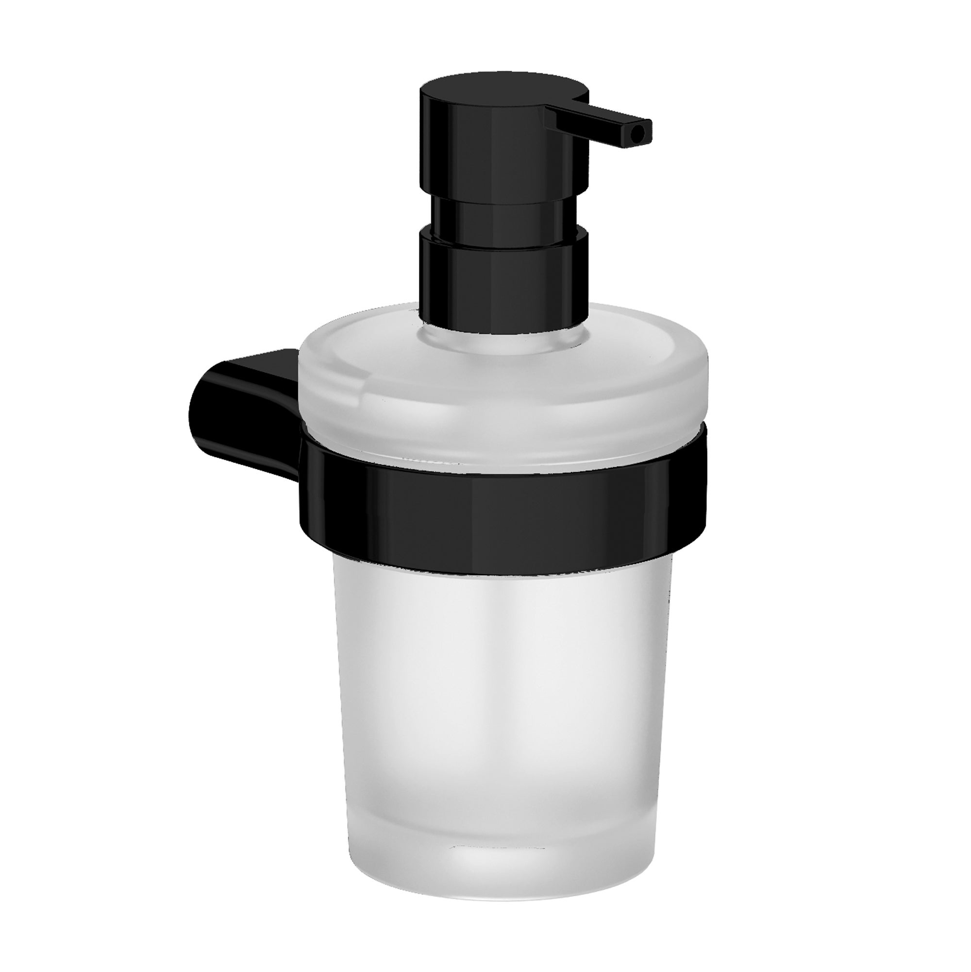 Inda - Mito distributeur de savon mural noir mat/verre 250 ml | Leroy ...