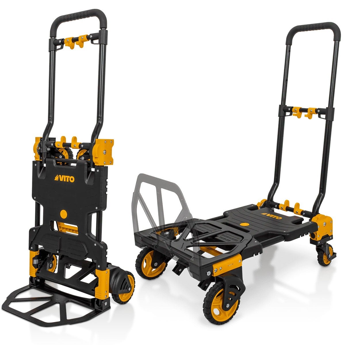 Diable pliant de démenagement Chariot de manutention 2 Positions Charge ...