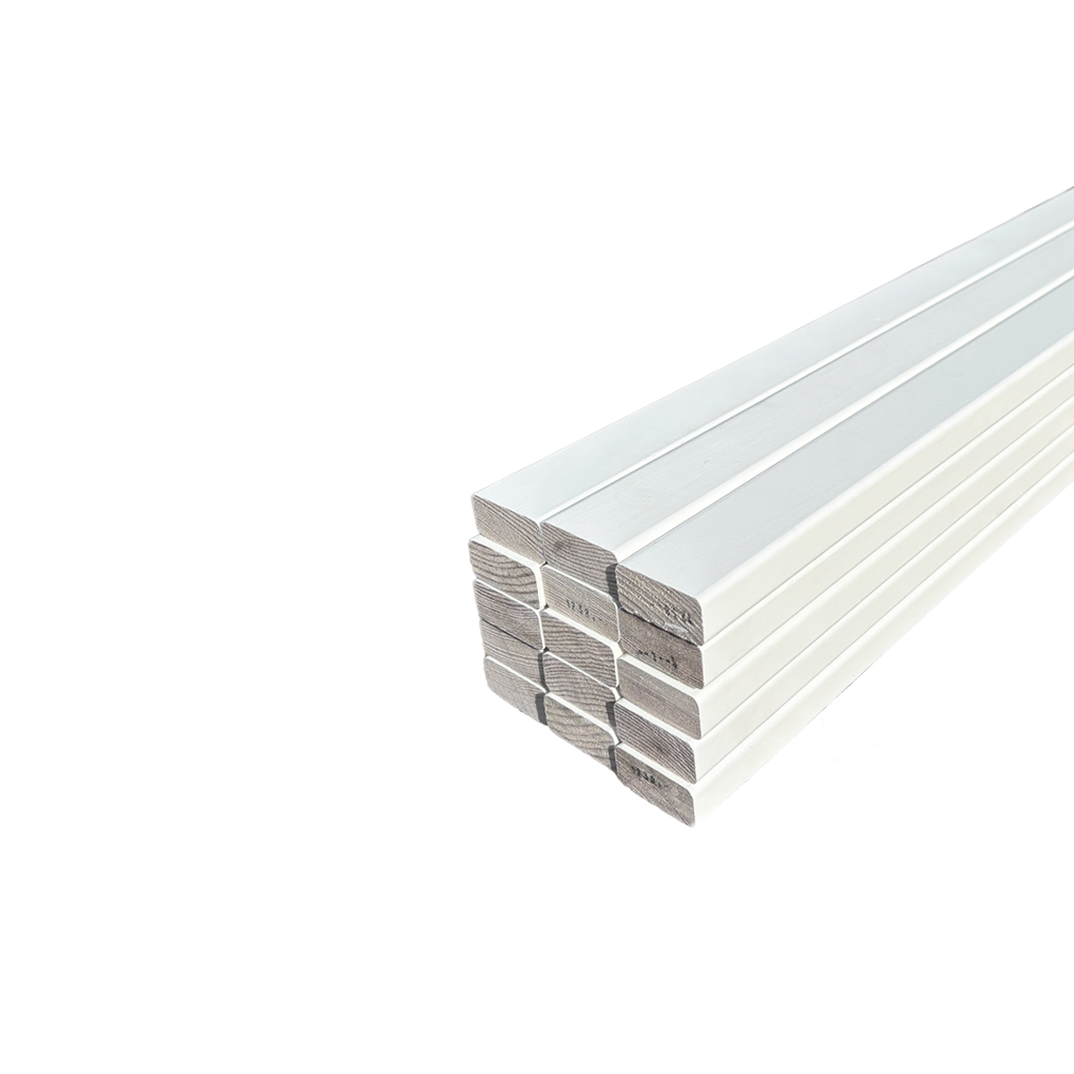 Lot de 15 Tasseaux Pin Abouté Peint Blanc, L.250 cm x l.2 cm, Ep.4 mm ...