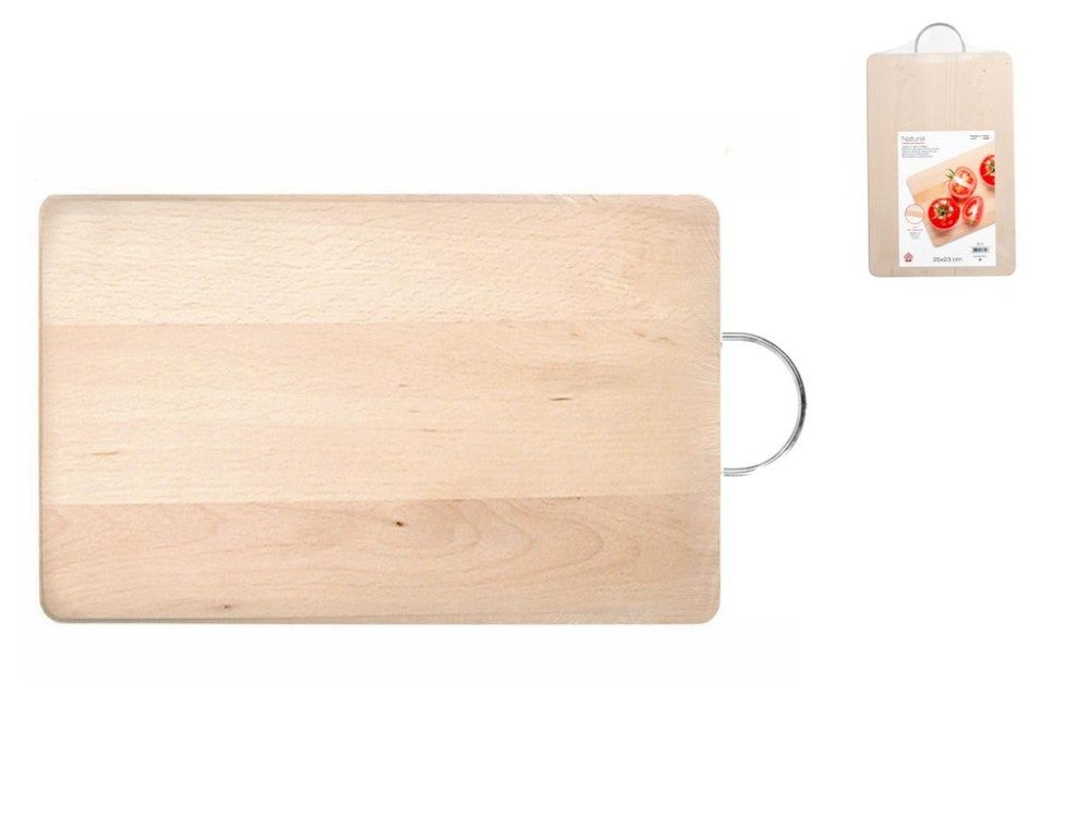 Planche à découper en bois avec manche en métal et dimensions de ...