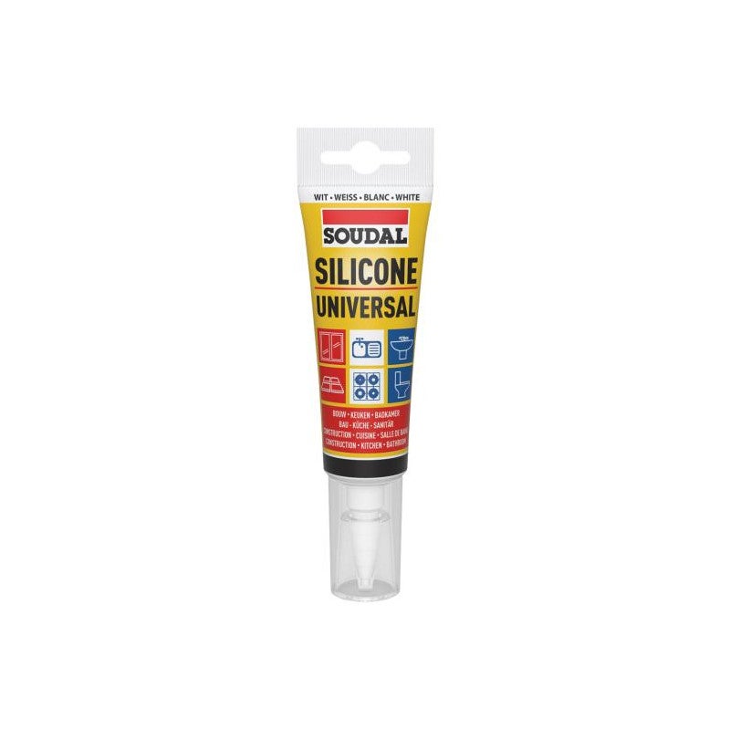 Silicona universal - Sellador universal de silicona acética - Soudal - Cartucho de 290 ml Negro ...