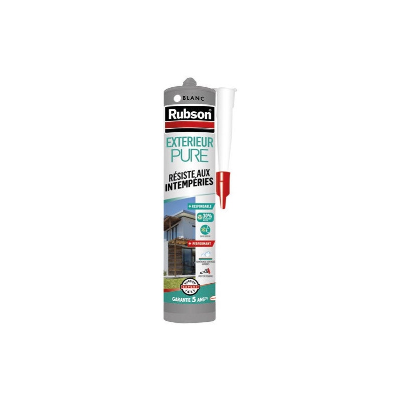 MASTIC PURE EXTERIEUR BLANC 280ML RUBSON - 2753738 | Leroy Merlin