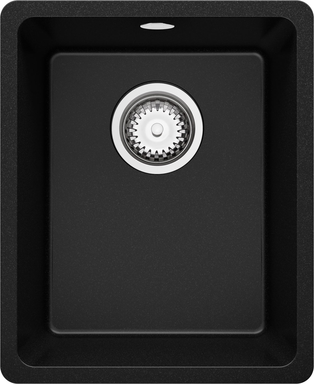 Evier Sous Plan Noir 36x44cm, Evier en Granit 1 bac + Kit de Vidage ...