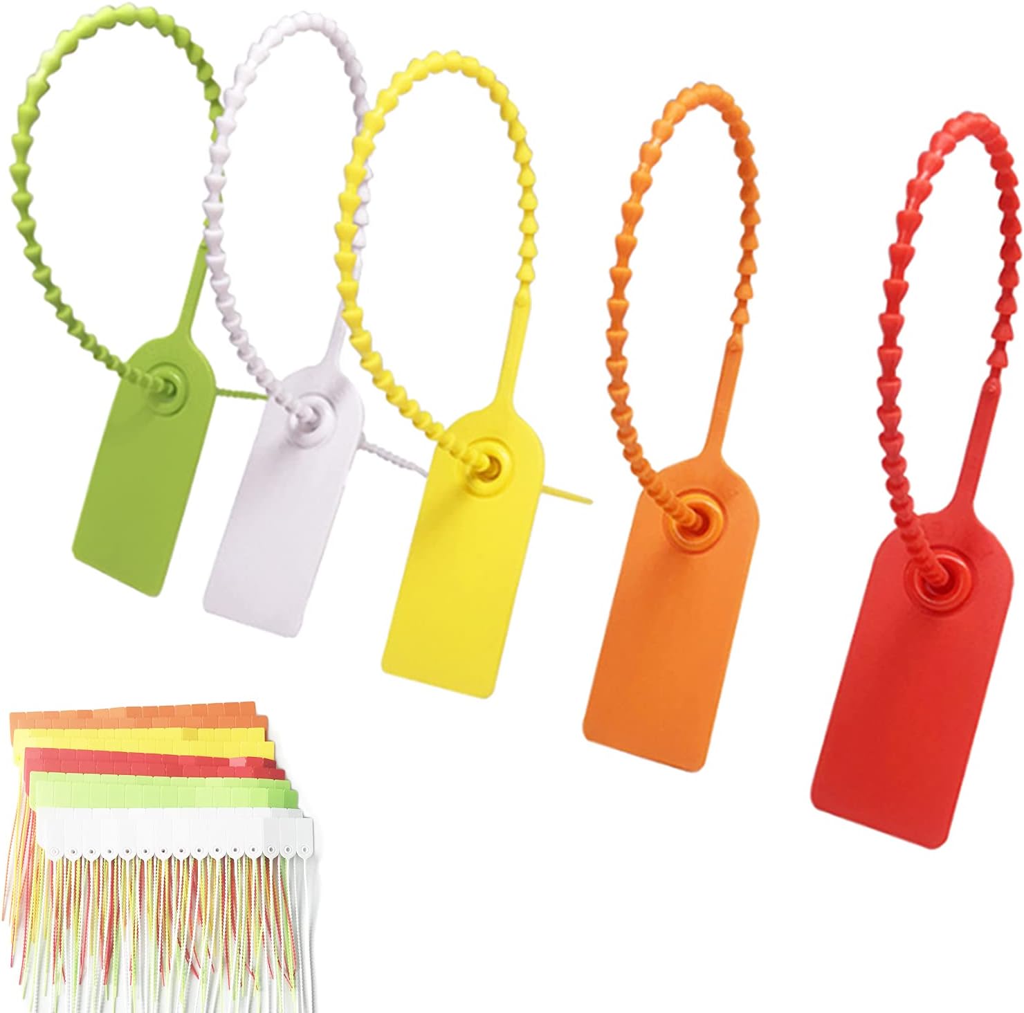 100 piezas de para sujetar cables, sujetacables multicolor, etiquetas ...
