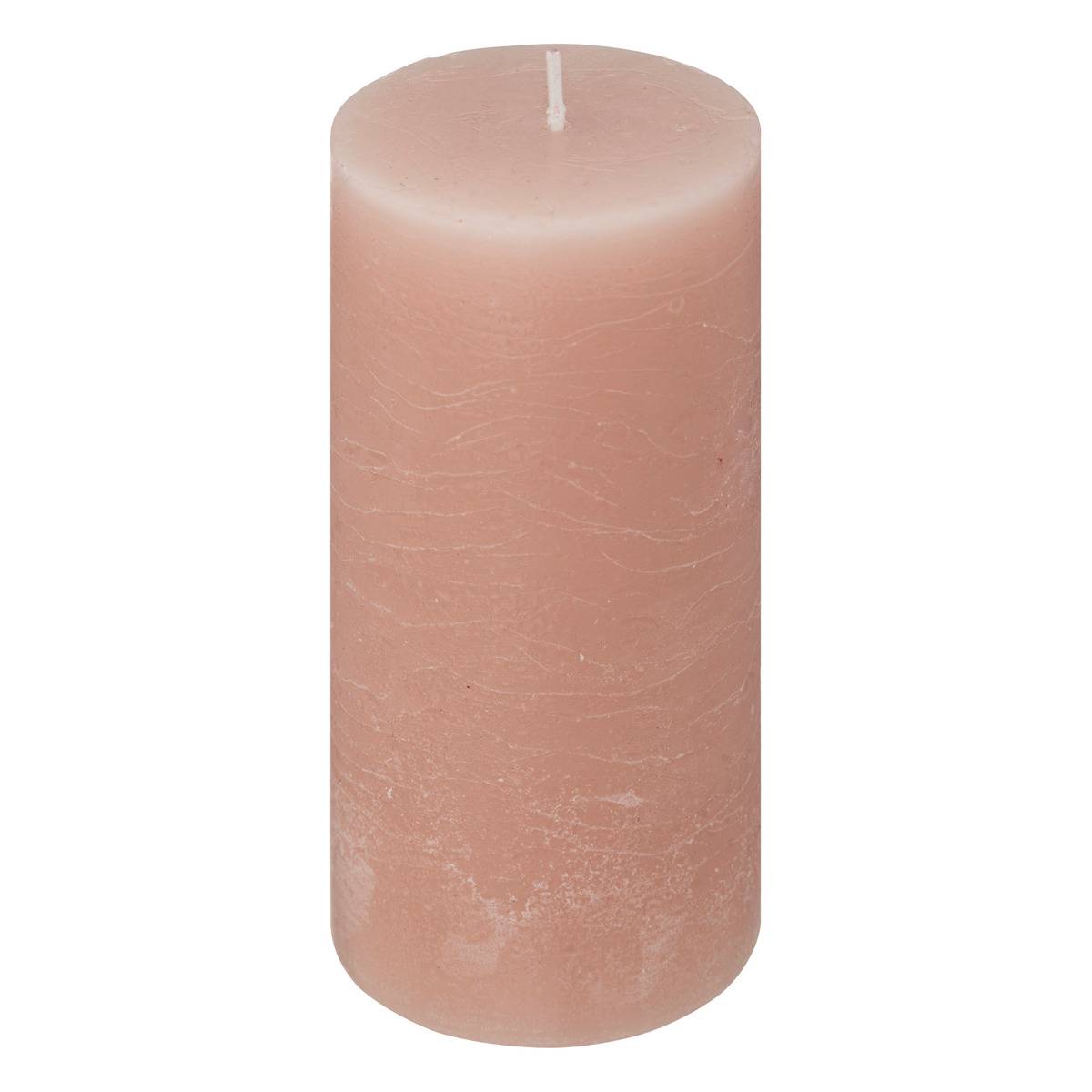 Bougie rustique - rose - 445g - Atmosphera créateur d'intérieur | Leroy Merlin