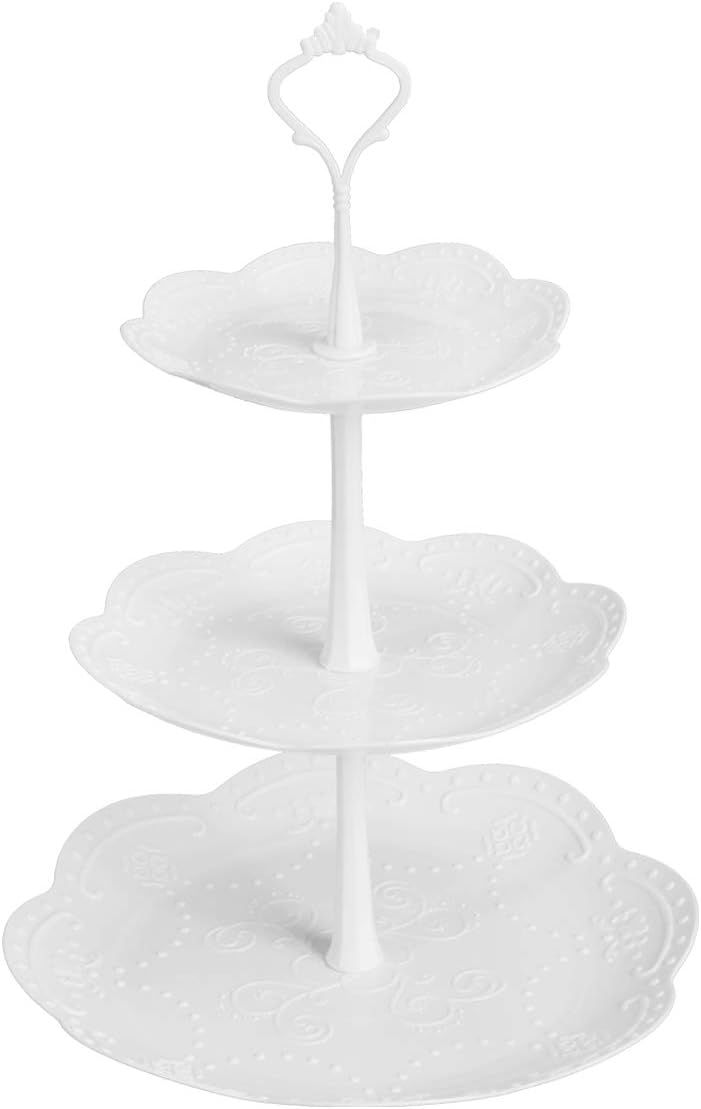 Présentoir à cupcakes à étages, support de service étagé en plastique ...