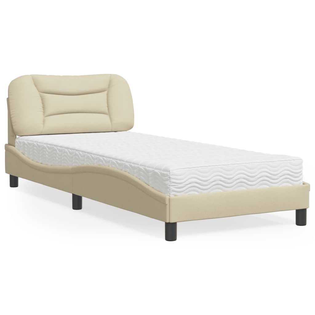 VidaXL Cama con colchón tela color crema 80x200 cm | Leroy Merlin