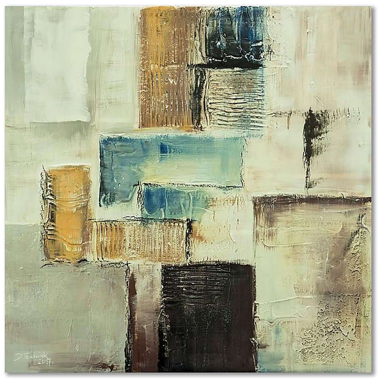 Tableau bois 70 abstraction - 50 x 50 cm | Leroy Merlin