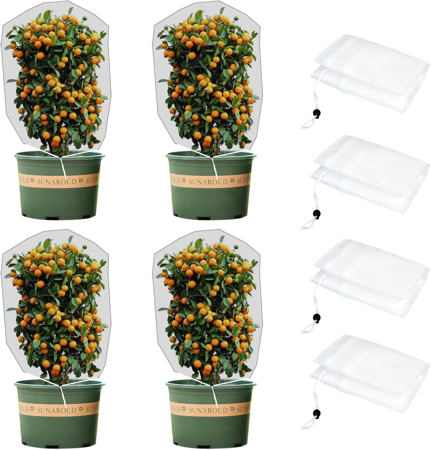 Filet de Protection Anti-Insectes 2PCS, Filet de Jardin avec Cordon de ...