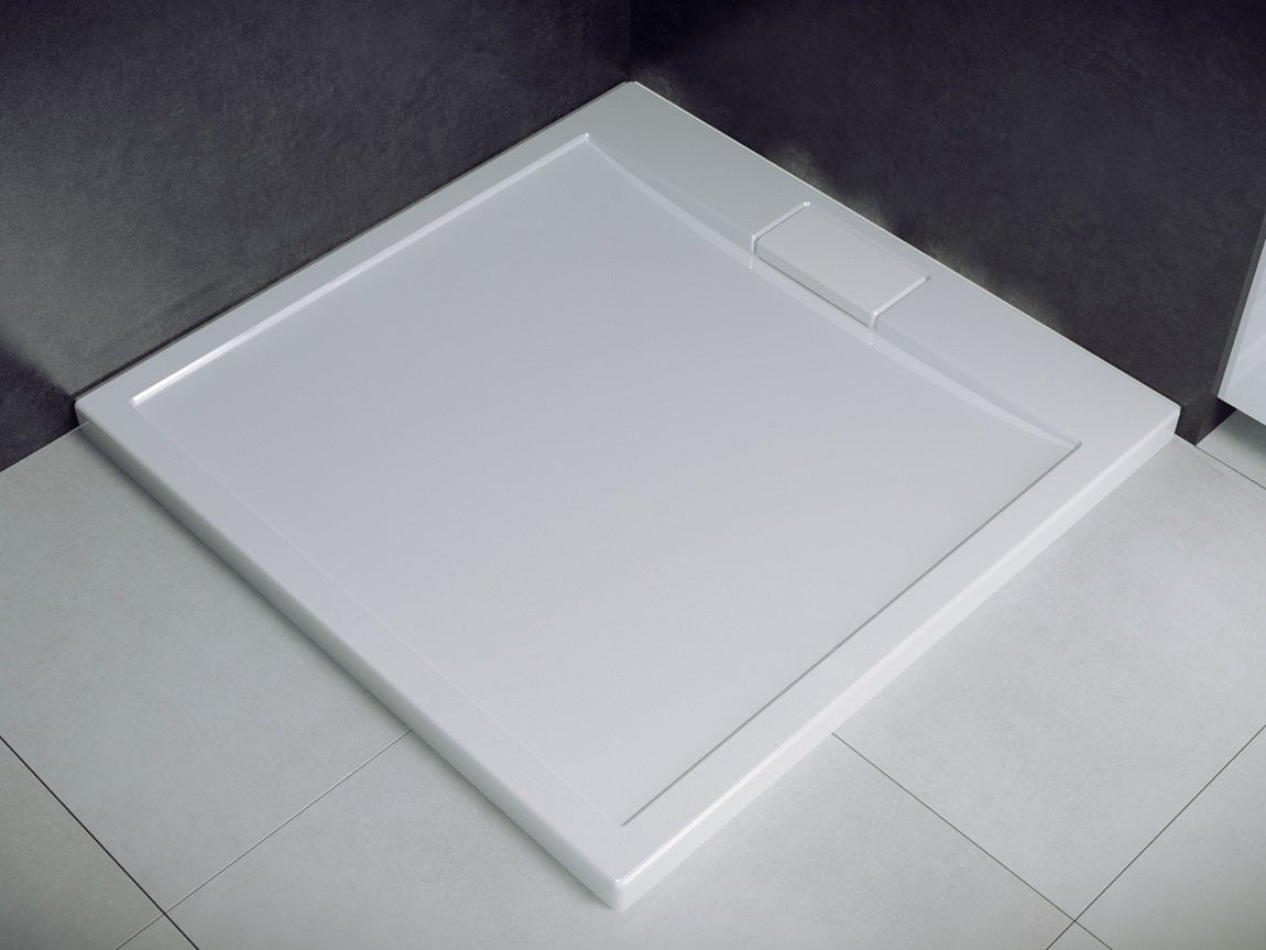Receveur de douche 80x80 cm AXIM ULTRASLIM extraplat blanc + sifon ...