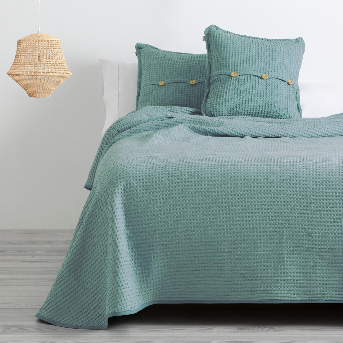 Colcha de algodón Banús aqua - 180 | Leroy Merlin