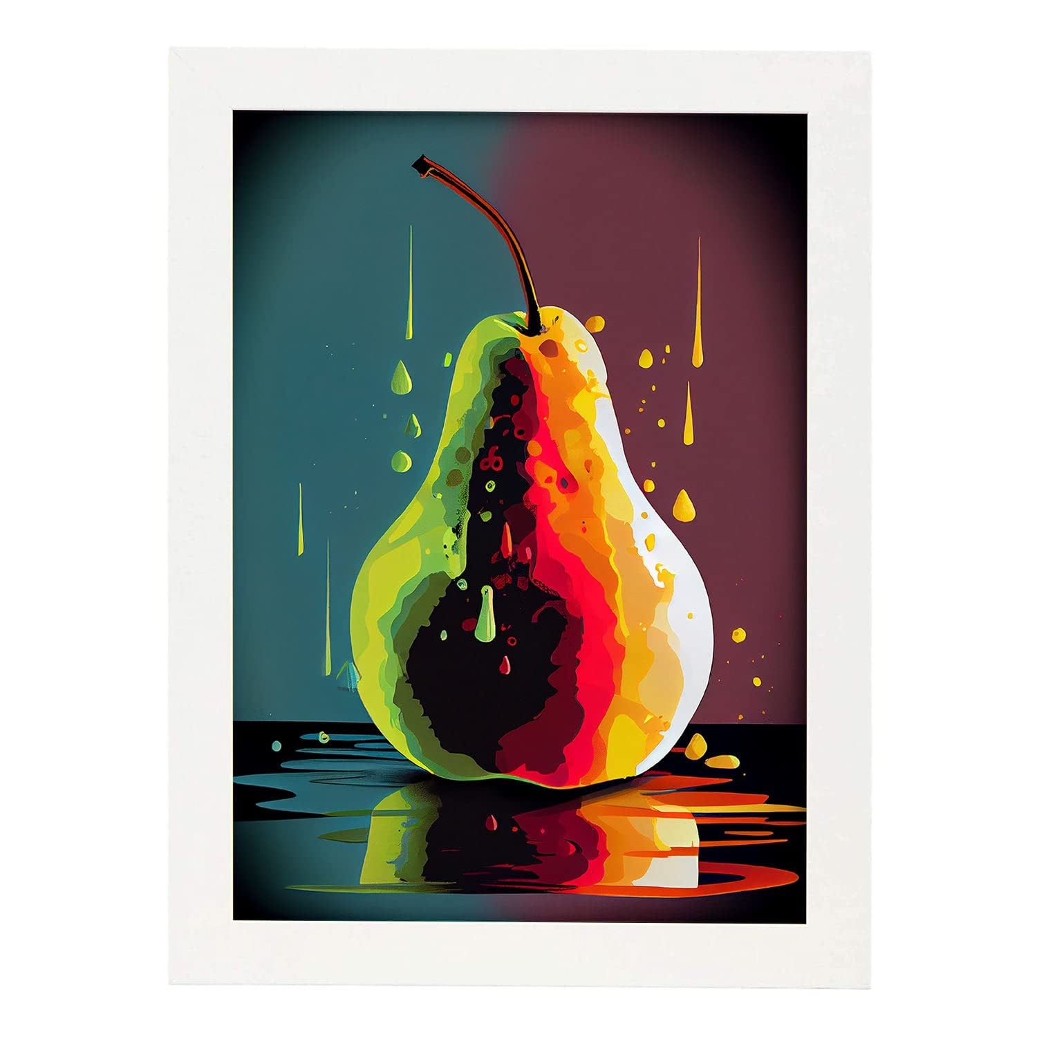 Nacnic Poster De Pera A Todo Color Ilustraciones De Frutas Verduras Y ...