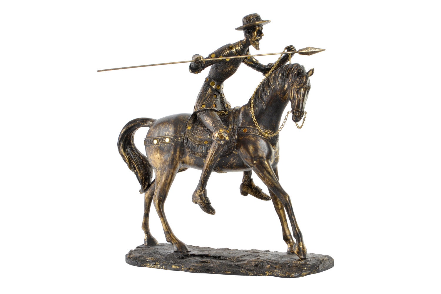 Figurine en résine 36x19x39 Don Quichotte Vieilli | Leroy Merlin