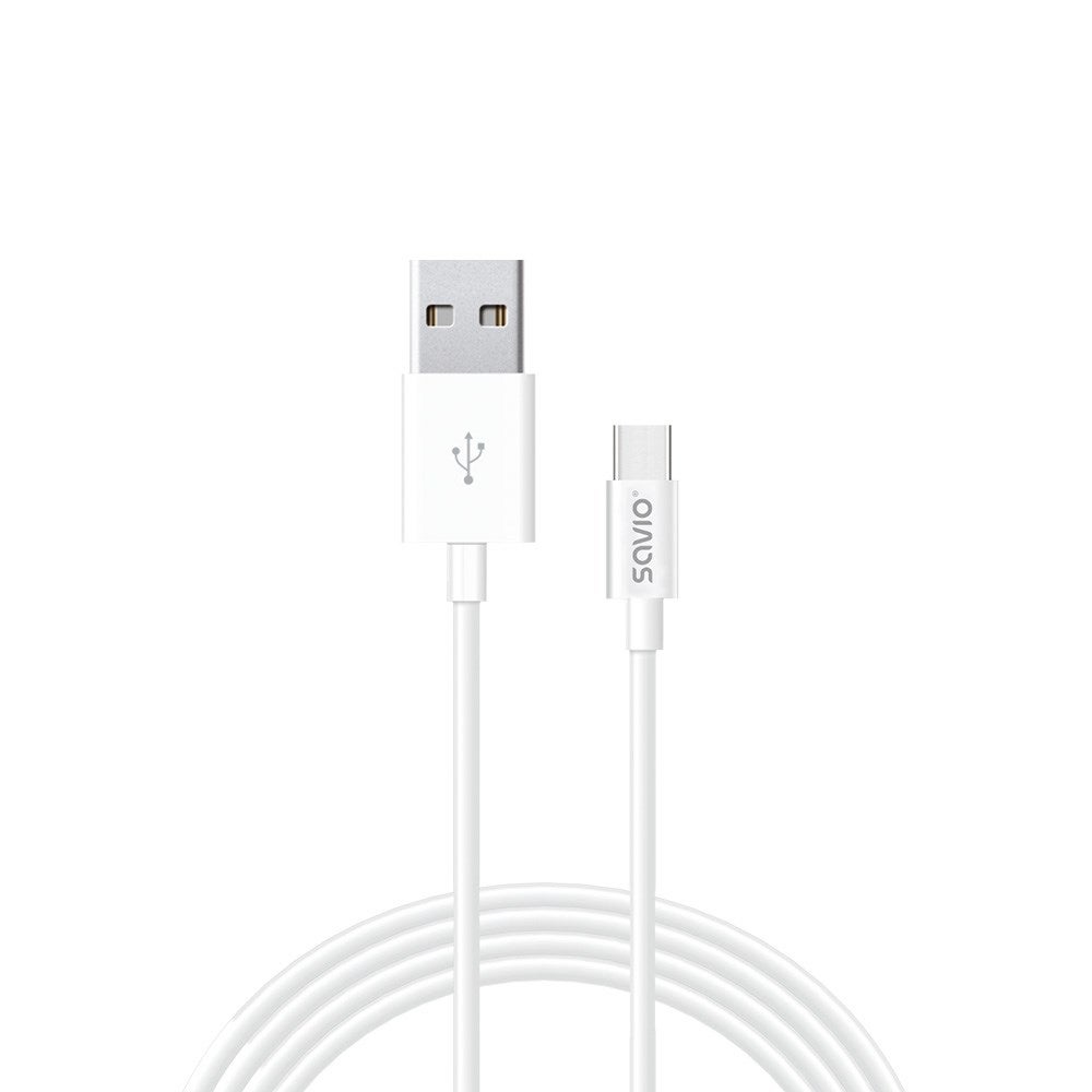 Savio CL-125 cable USB 1 m USB 2.0 USB A USB C Blanco | Leroy Merlin