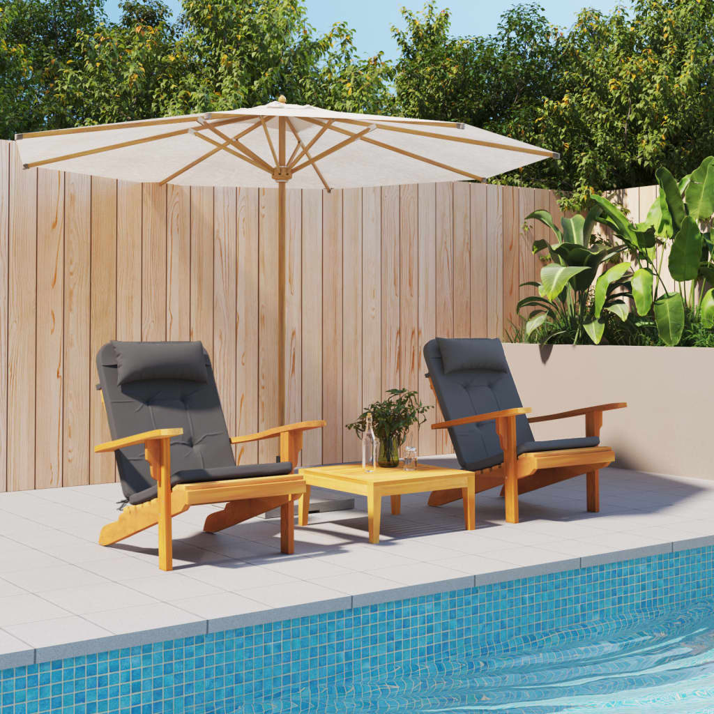 Cuscini Comfort per Sedia Adirondack in Tessuto Oxford Antracite - Set ...