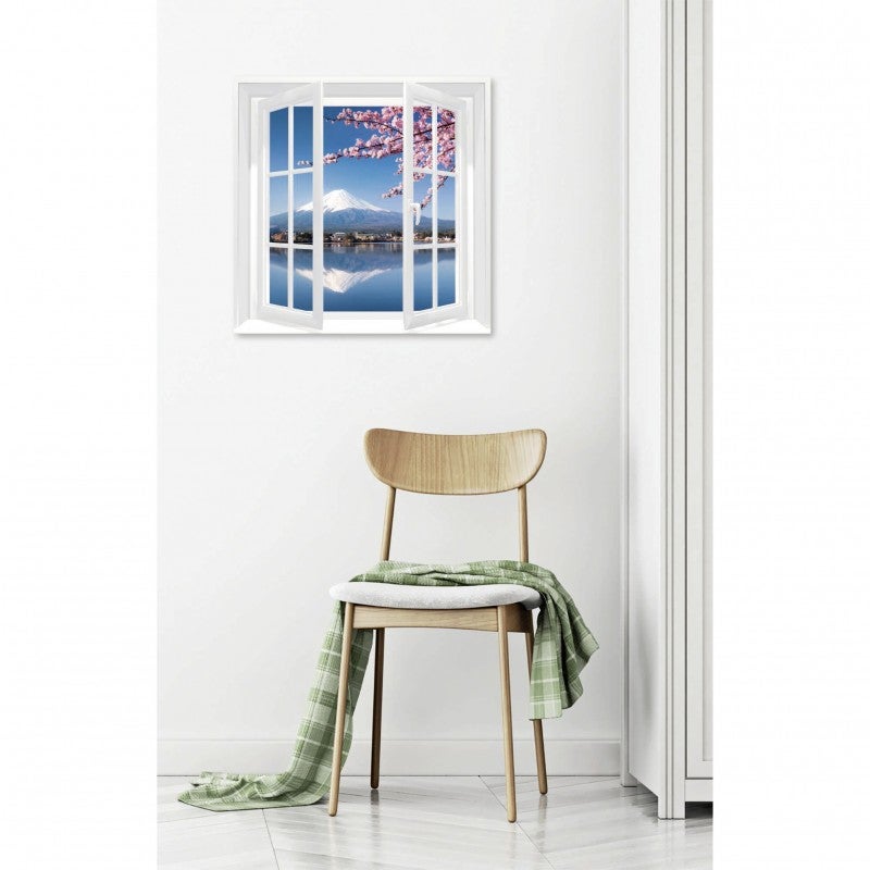 Tableau verre acrylique Fenetre Sur Le Mont Fuji 60 x 60 cm ...