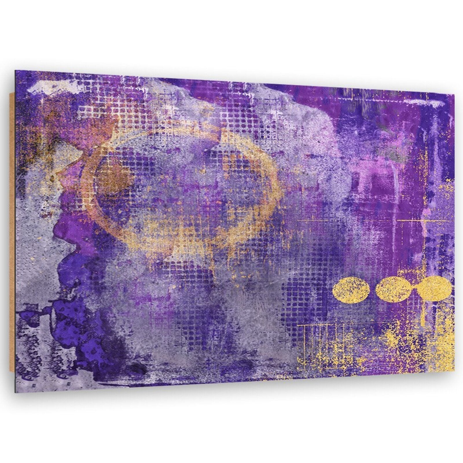 Tableau bois violet abstrait 1 | Leroy Merlin