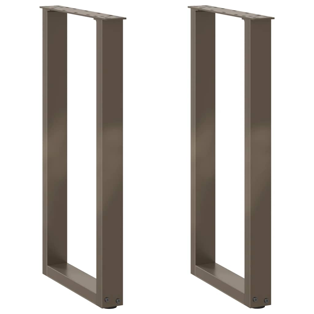 Maison Exclusive - Pieds de table console en U, 2 pièces, acier l, 38 x ...