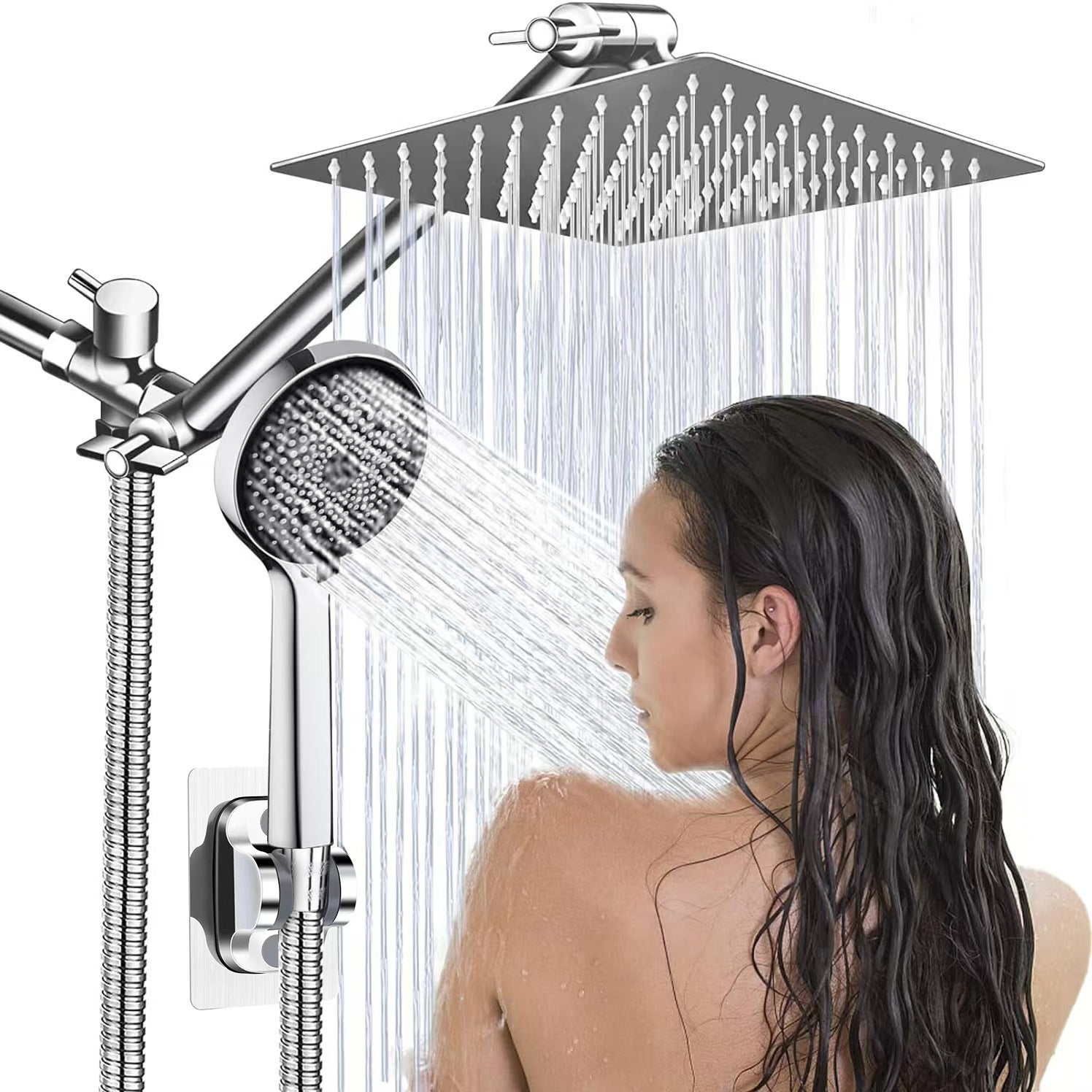Soffione doccia da 8", doccetta portatile, soffione doccia ad alta ...