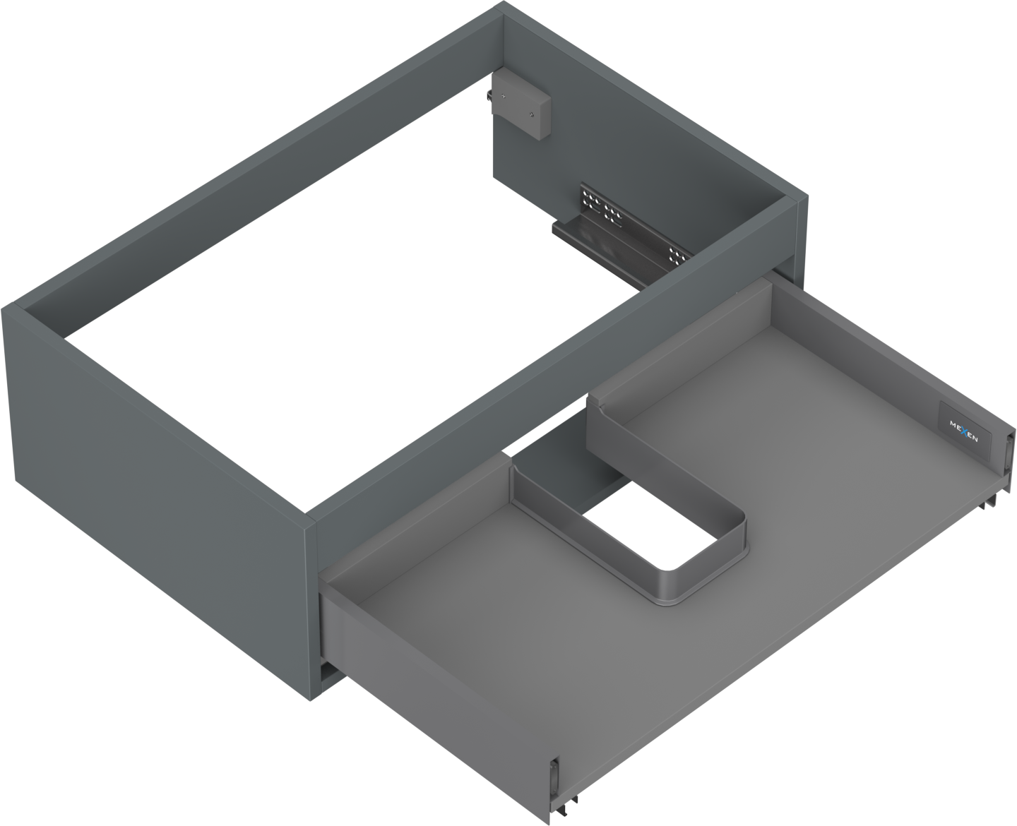 Mexen Box-A - Corps de meuble sous-lavabo 70 cm, 1 tiroir, graphite mat ...