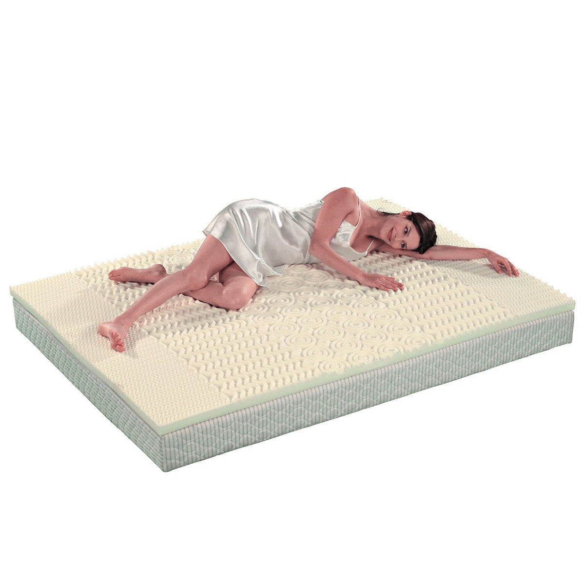 Surmatelas mousse à mémoire de forme 3,5 cm - Jaune - 160 x 200 cm ...