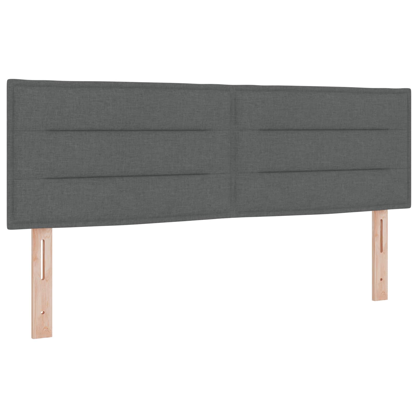 Cabecero LED con tiras LED con cabecera Gris oscuro 144 cm tela | Leroy ...