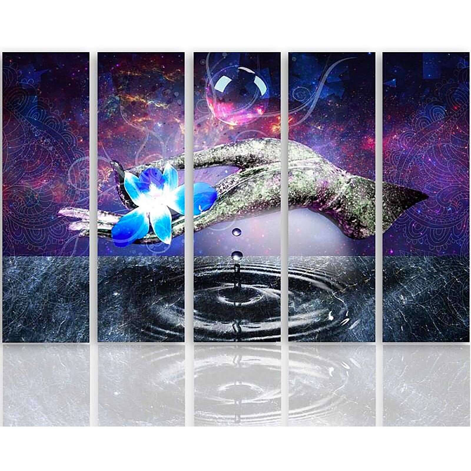 Tableau fleur à la main | Leroy Merlin