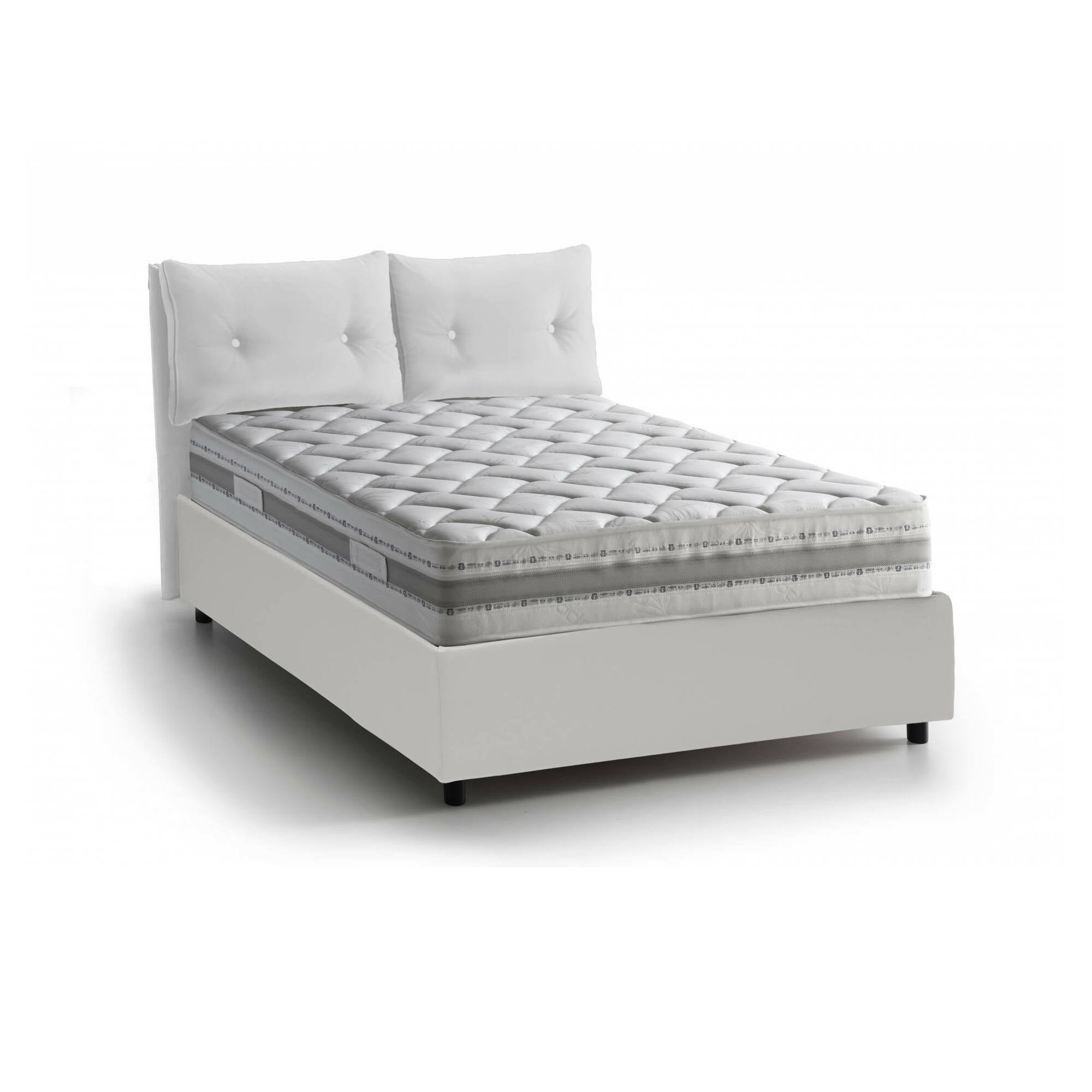 Cama doble Calcite, Cama contenedor con revestimiento de tela, 100% ...