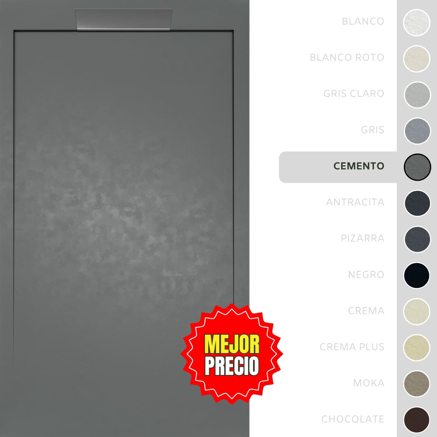 SOULBATH Plato de Ducha - Resina - Gel Coat - Textura Liso/Piedra ...