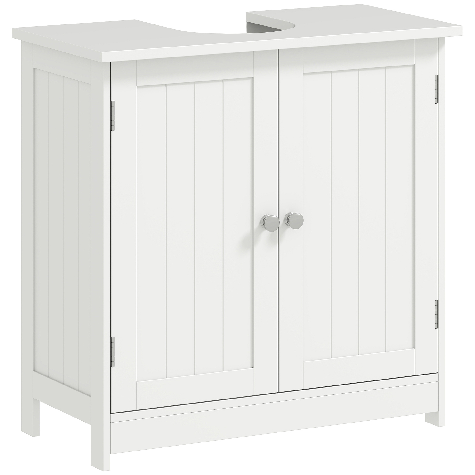 Meuble sous lavabo placard 2 portes étagère réglable anti-humidité ...