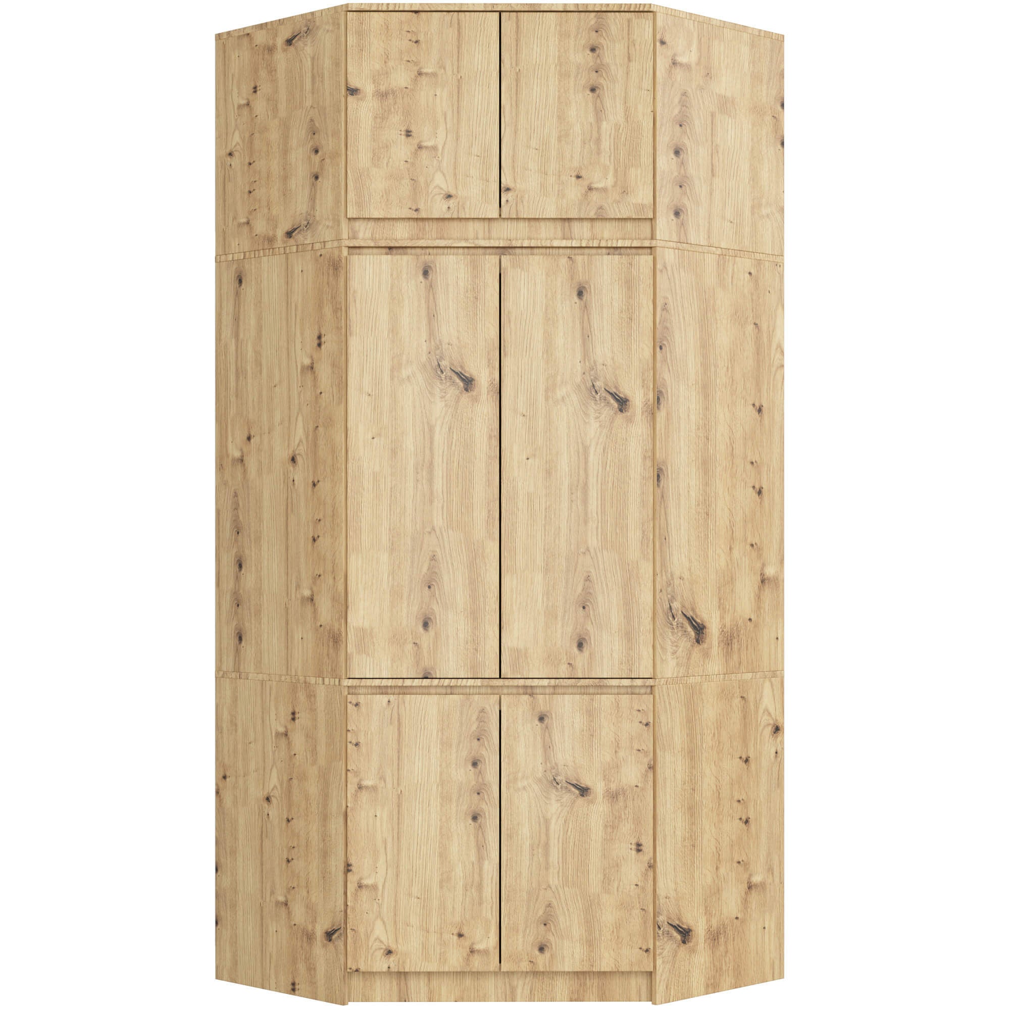 Armoire d'angle avec surmeuble AKORD S100 Chêne Artisan 100 cm 6 portes ...