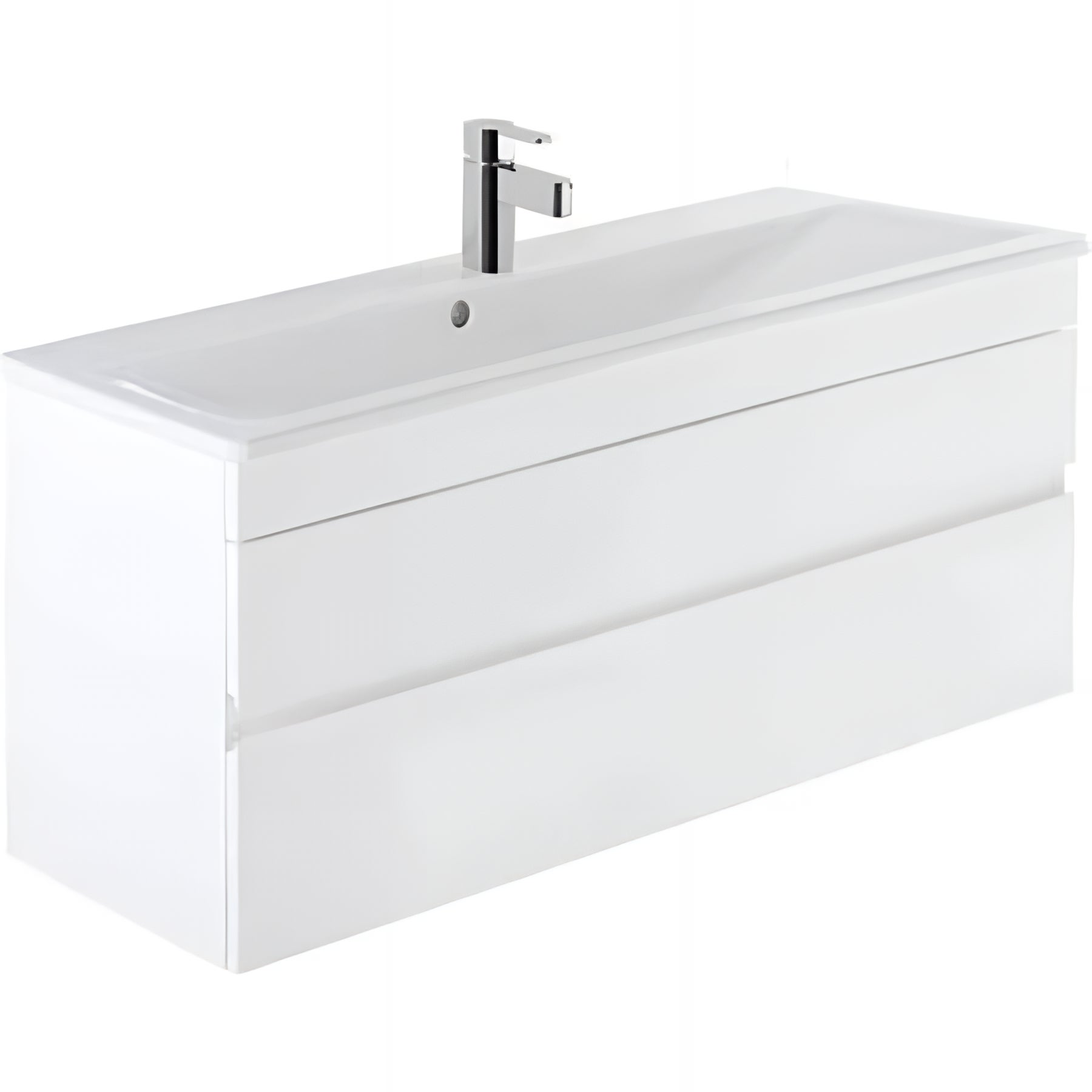 Meuble salle de bains suspendu 100x36 SANINDUSA Look 2 tiroirs à ...