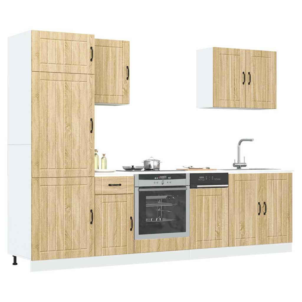 Maison Exclusive - Ensemble d'armoires de cuisine 7 pcs Lucca bois d ...