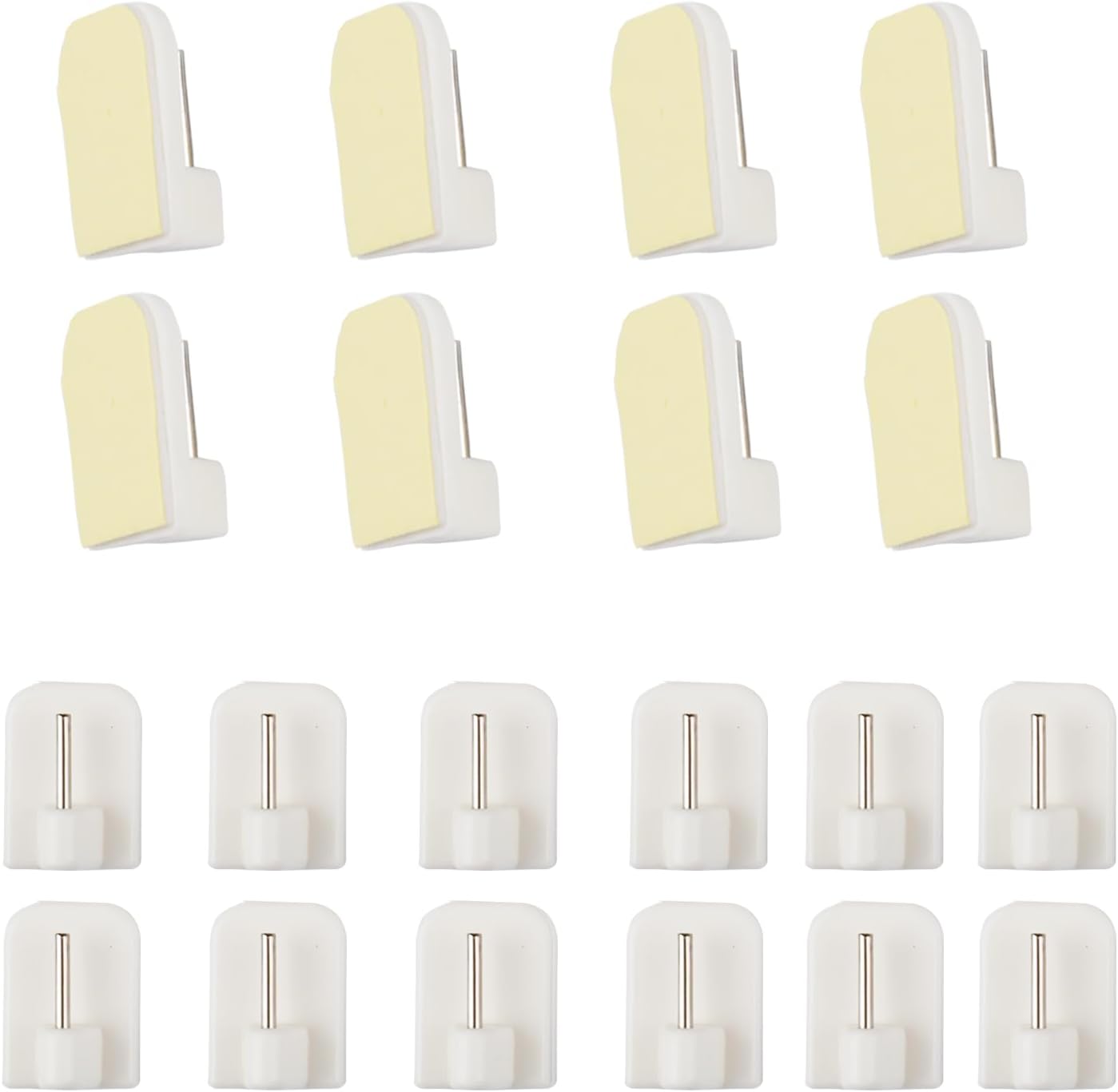 20 ensembles de crochets à rideaux, crochets à rideaux sans perçage ...