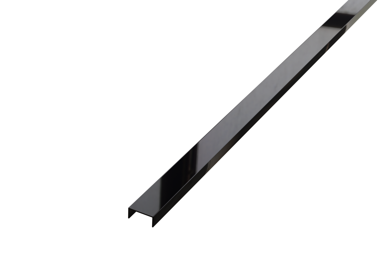 Profil U en acier inoxydable rectifié 244cm X 20mm X 9mm - noir poli ...