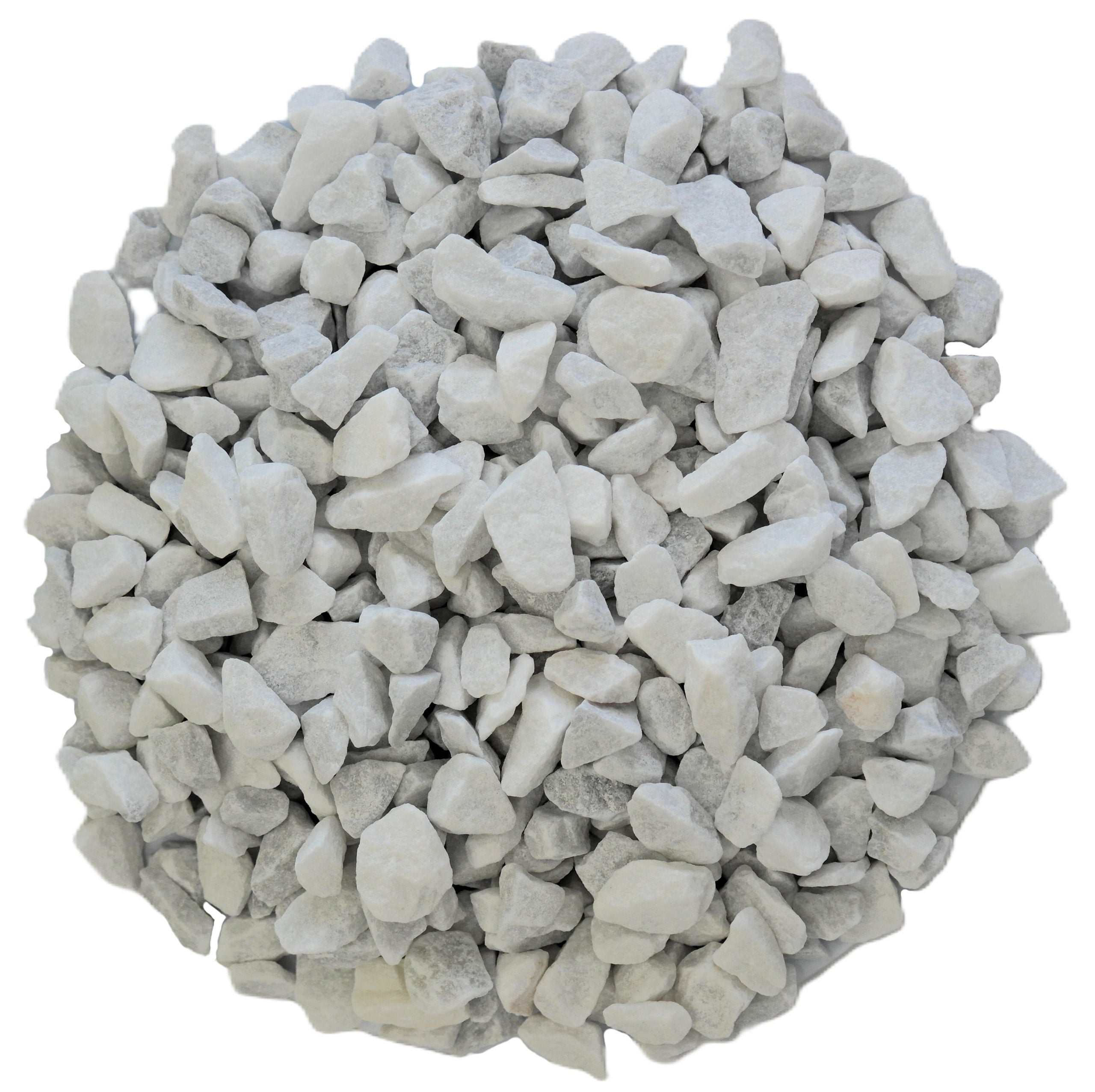 Gravillon concassé marbre blanc Carrare 8/12 en sac de 25 KG | Leroy Merlin