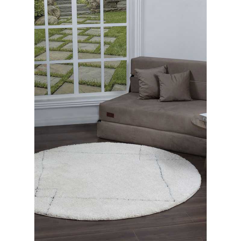 Tapis berbère shaggy - MARRAKECH 360 Noir - 160x160 cm | Leroy Merlin