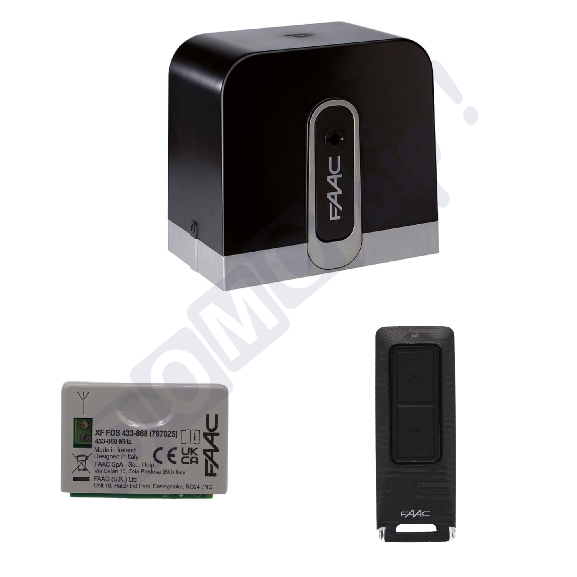 Kit de Motorisation FAAC C720 avec Récepteur XF FDS et 1 Télécommande pour Portail Coulissant ...