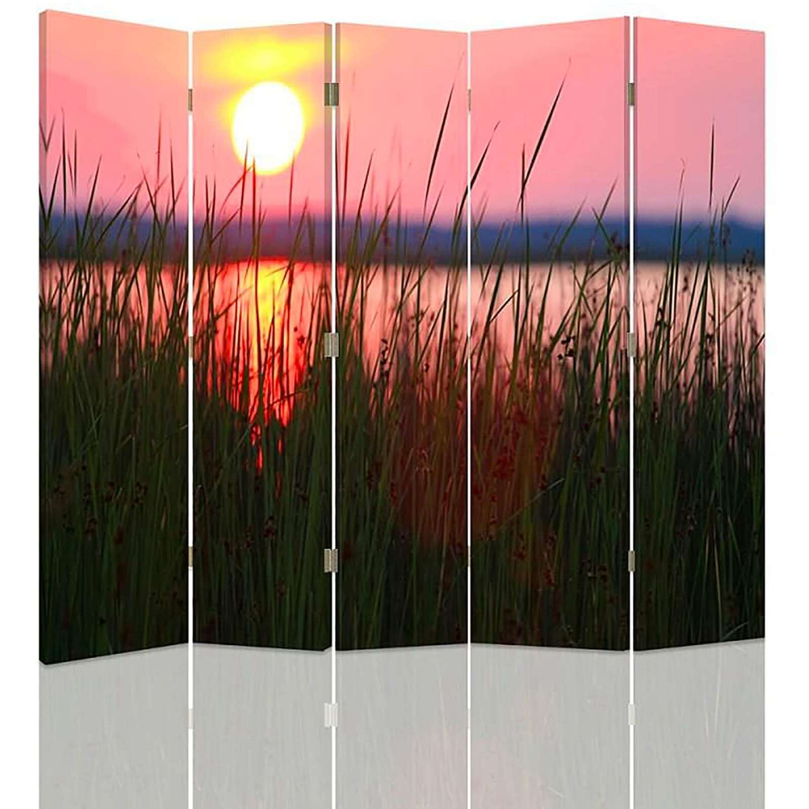 Paravent Décoratif Lac et Soleil Couchant Intimité Élégante - 180 x 180 ...