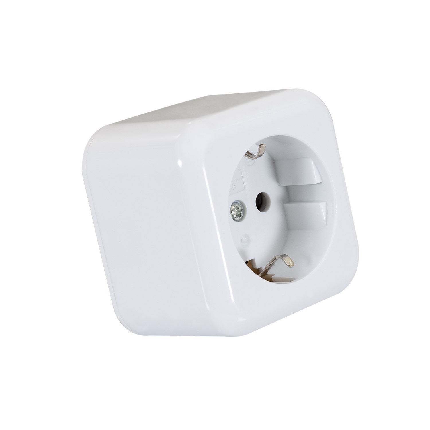 Enchufe de Superficie Tipo F Schuko , Blanco, PC PC | Leroy Merlin