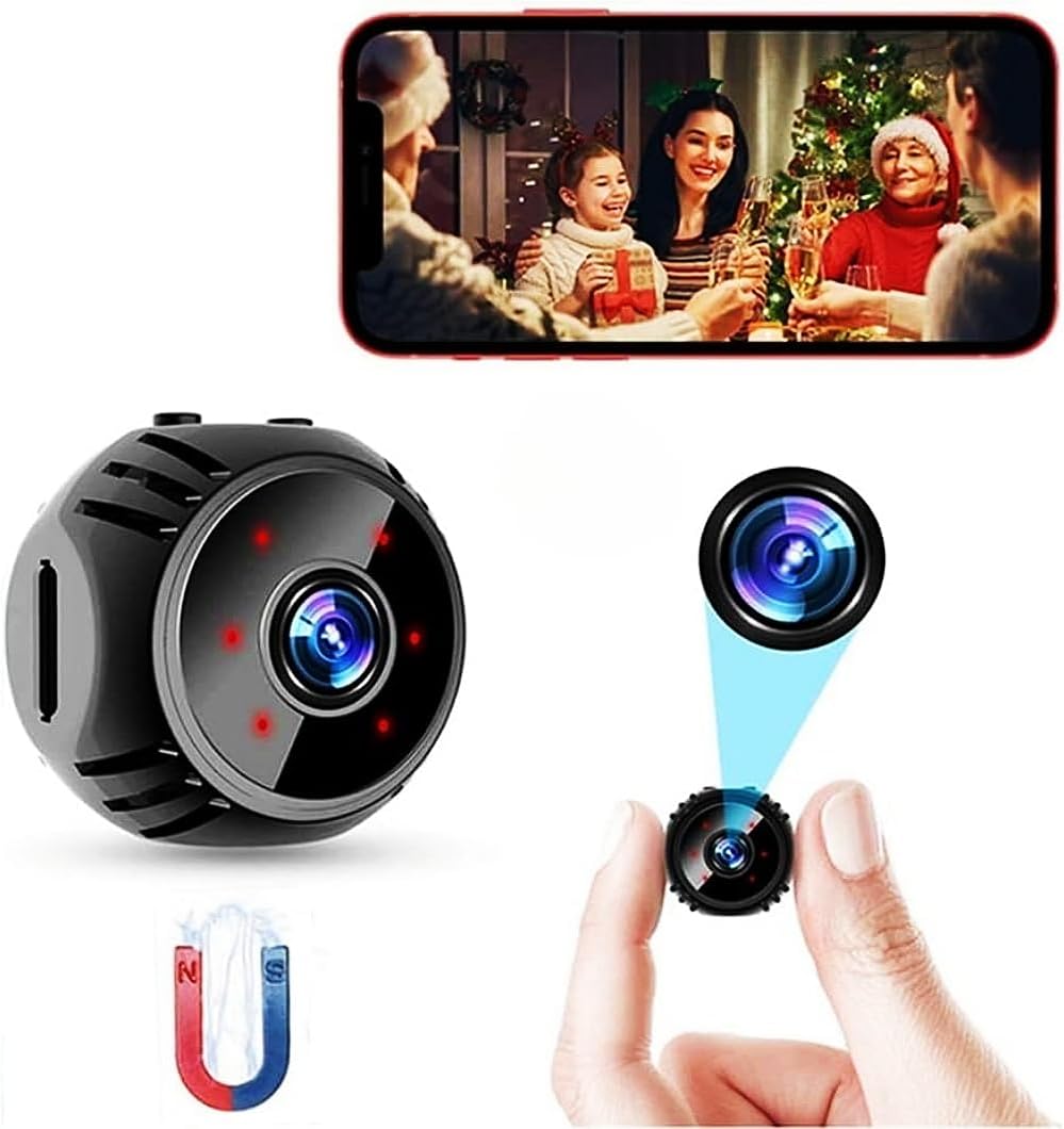 Caméra de sécurité cachée mini WiFi (1080P HD): sans fil, vision ...