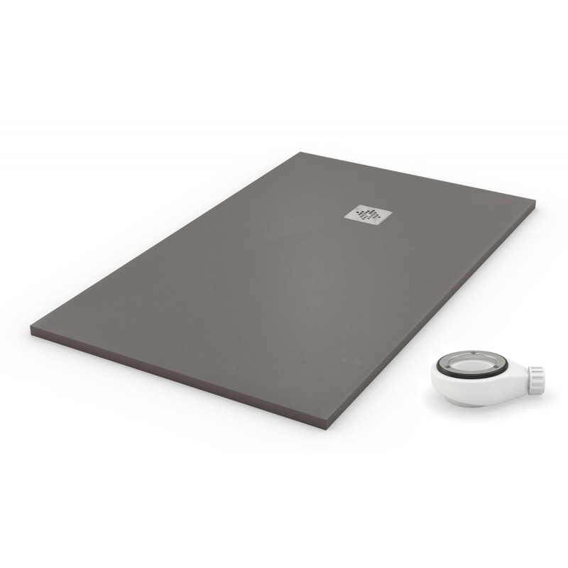 Piatto doccia 100x140 NATURAL Grigio Ral 7037 | Leroy Merlin