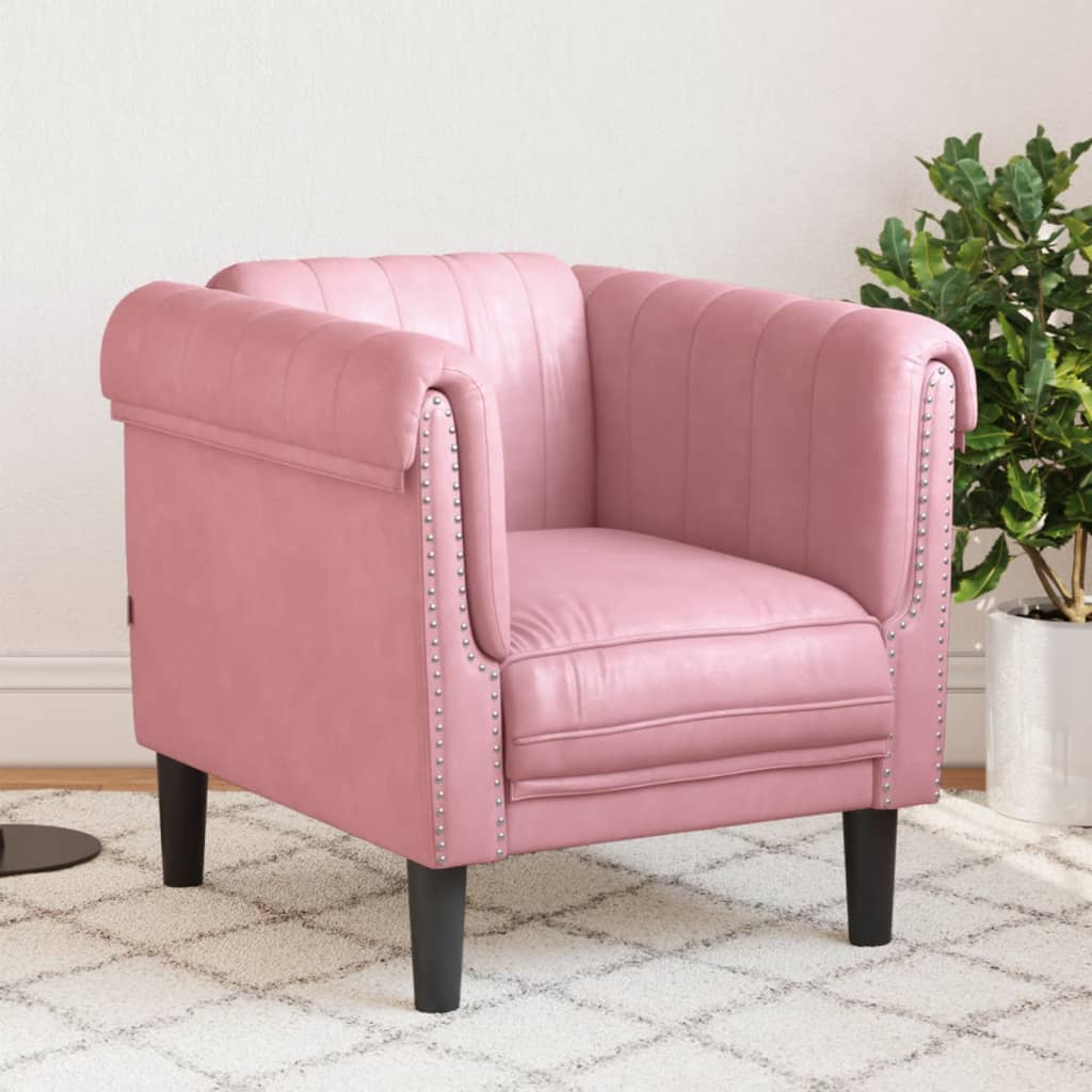 Maison Exclusive - Fauteuil rose velours | Leroy Merlin