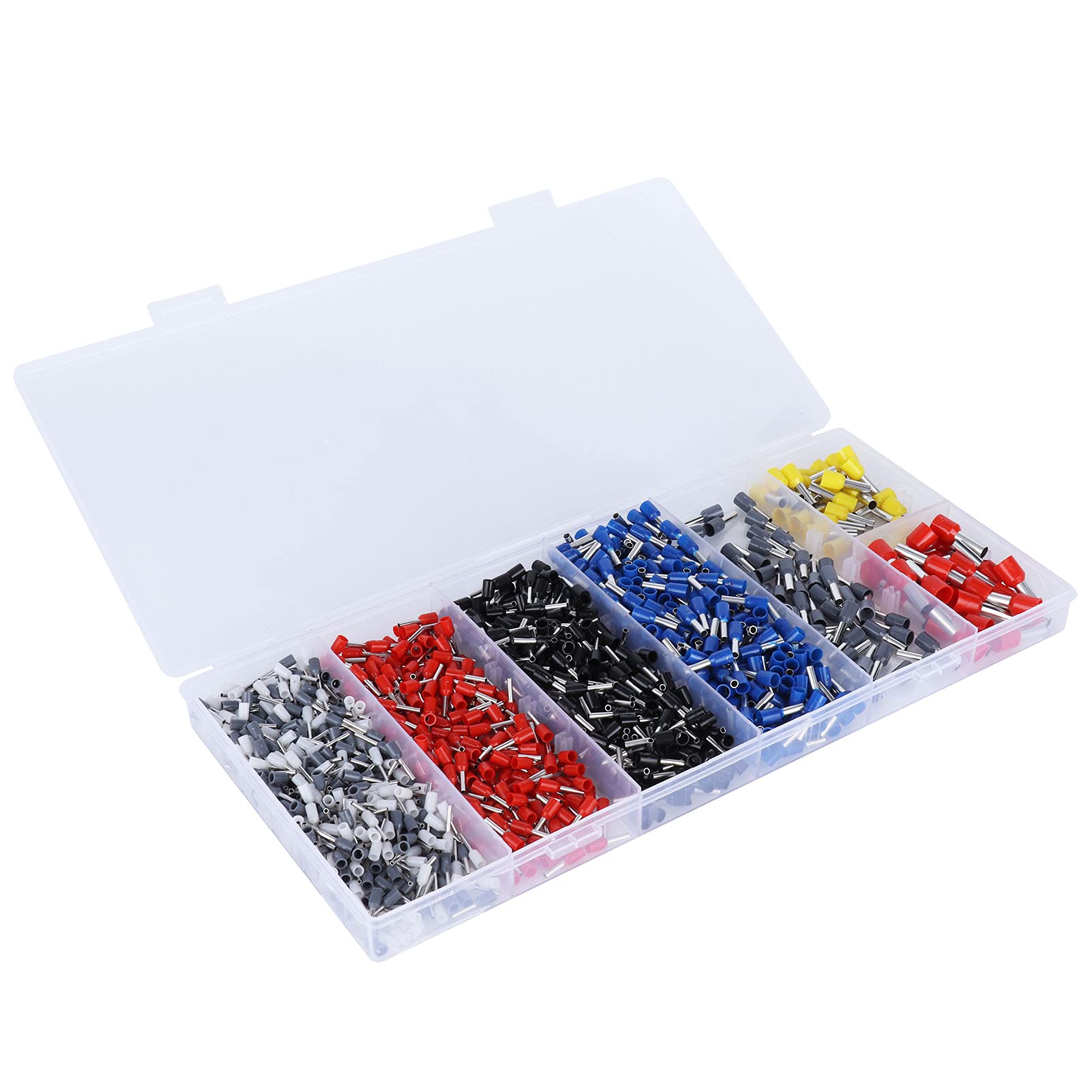 Kit surtido de 1200 conectores de cables eléctricos, terminales de cable aislados, terminales de ...
