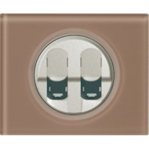 Prise informatique double RJ 45 FTP Cat 6 Céliane Verre Moka Non ...