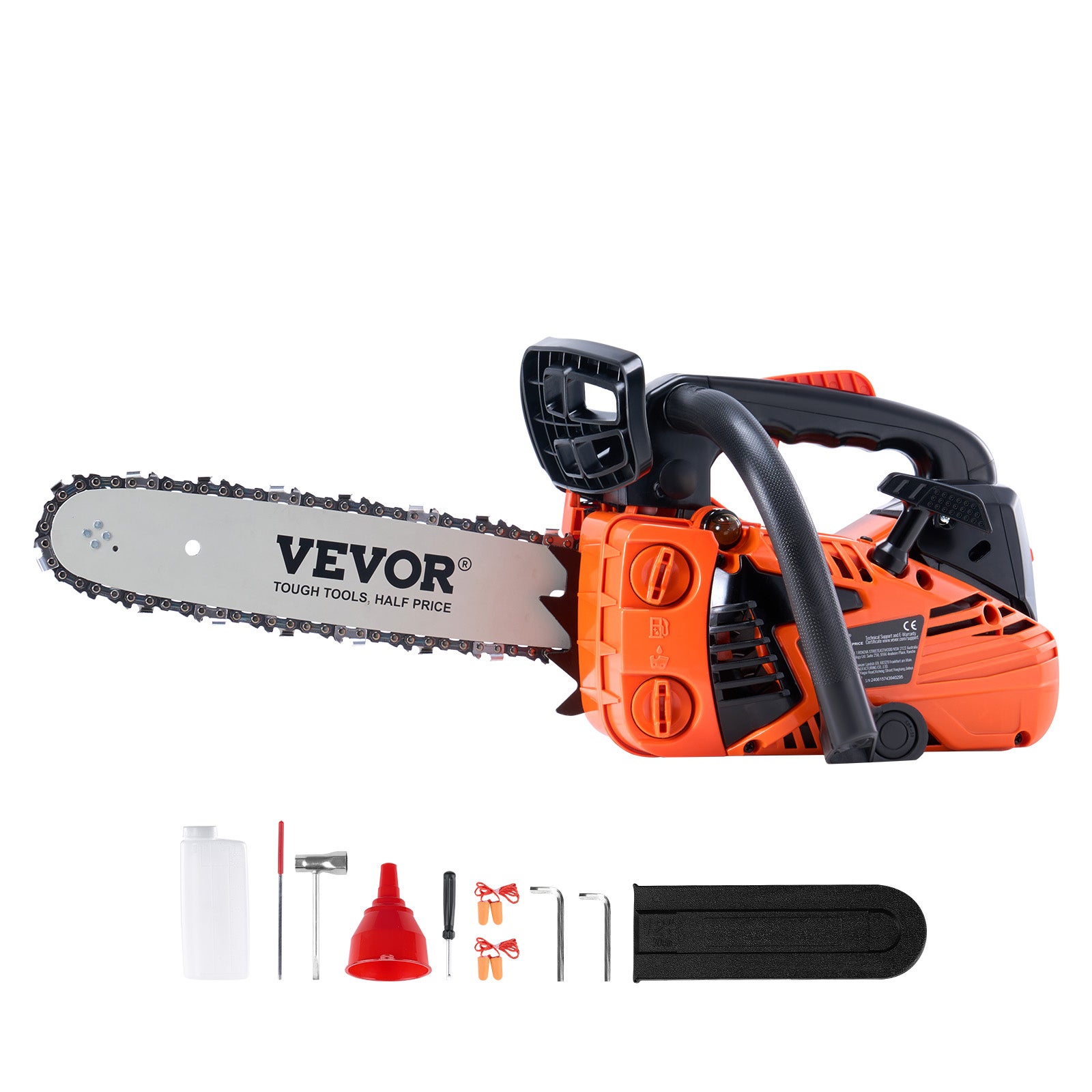 Tronçonneuse à essence guide-chaîne VEVOR 30,5 cm sans fil 25,4 CC 1,2 ...
