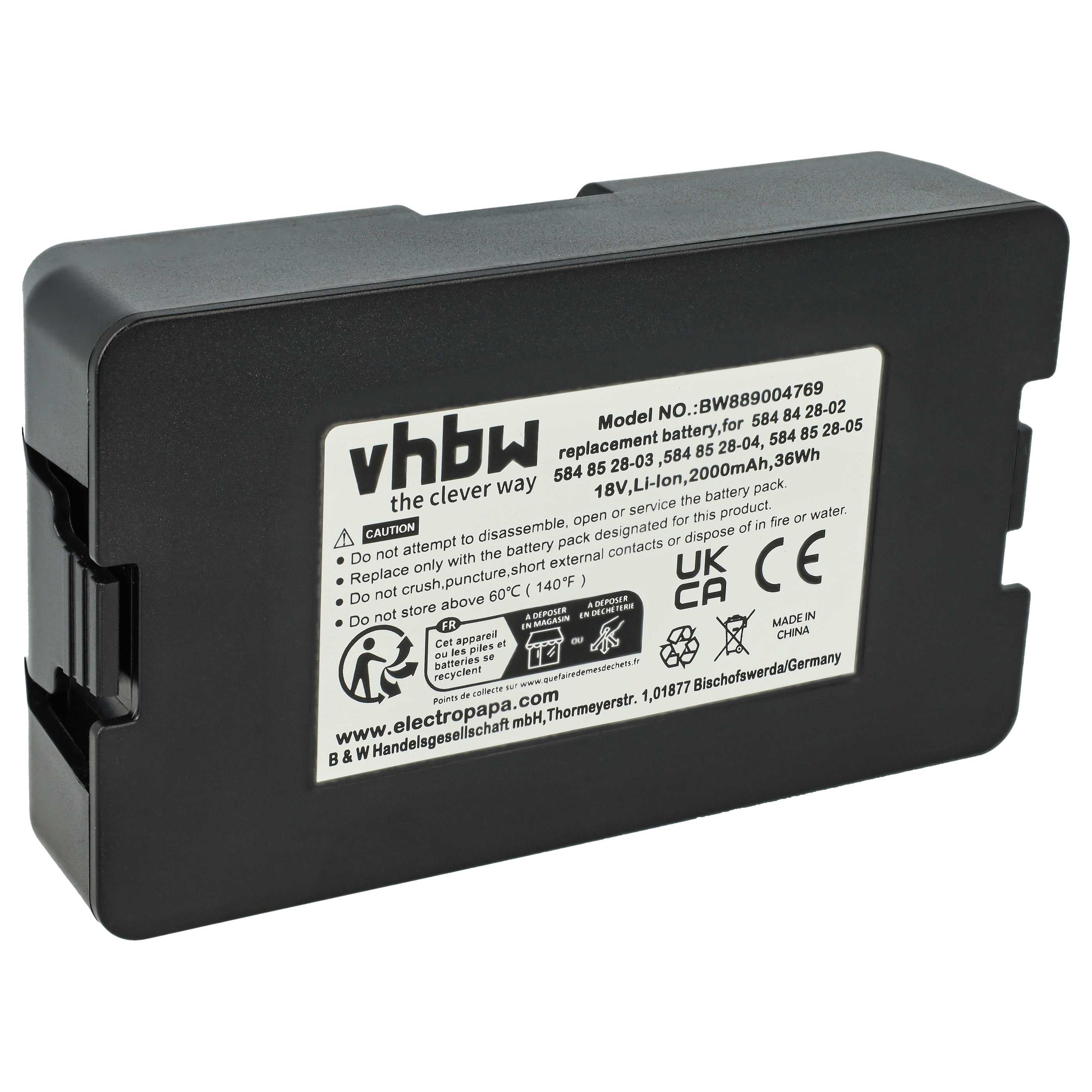 Vhbw batteria compatibile con Gardena smart System Start Set 19200-60 robot tagliaerba 2Ah 18V ...