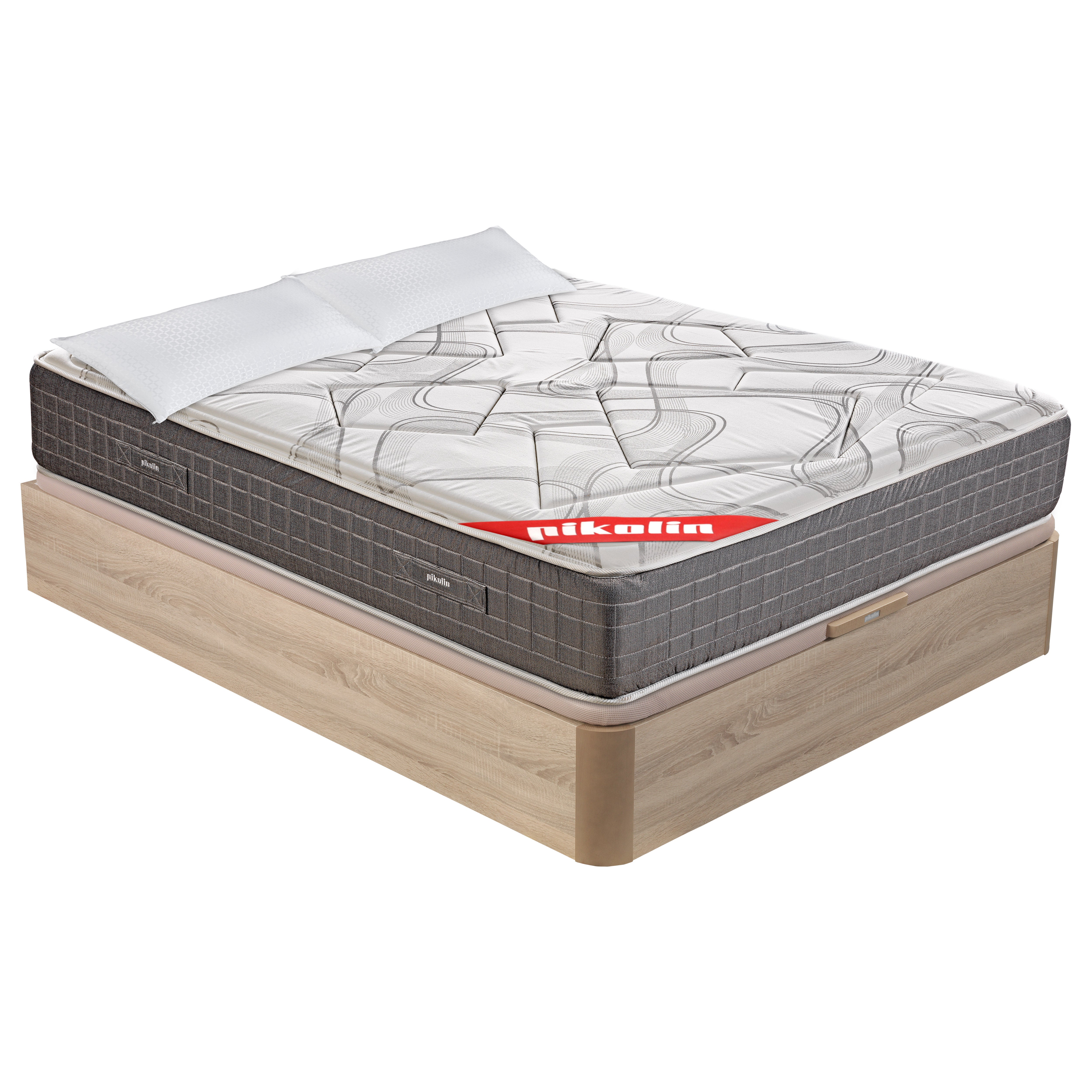 Pack descanso colchón premium muelles ensacados 32cm + canapé abatible ...