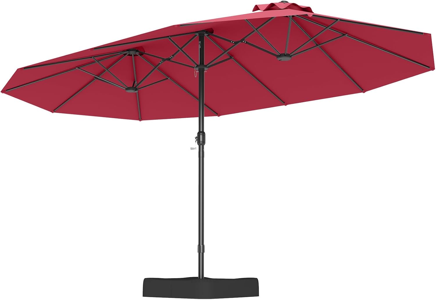 Parasol de Jardin Double 470 x 285 cm avec Base, Parasol Extérieur ...