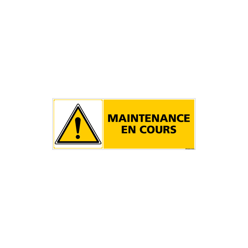 PANNEAU MAINTENANCE EN COURS (C0960) 210 x 75 mm Matière PVC | Leroy Merlin